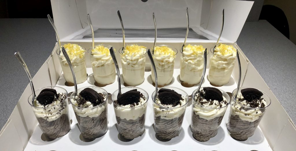 Mini Lemon Cheesecake Shots | Lay and Leave Buffets